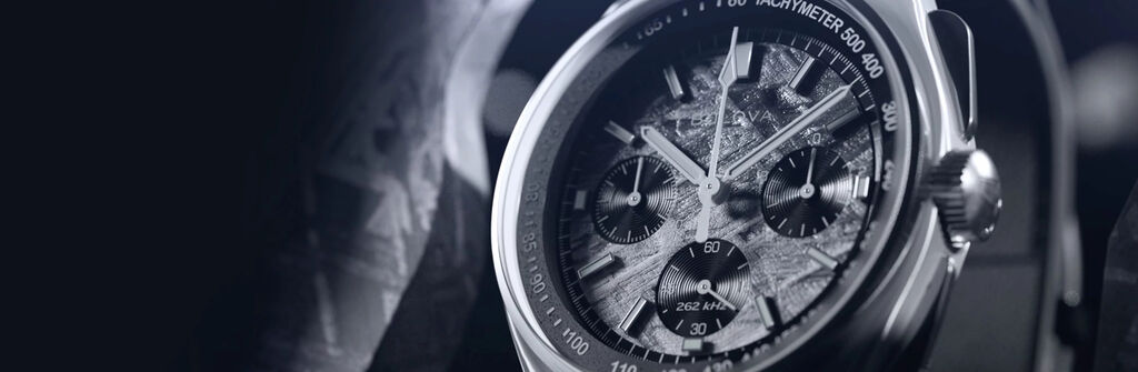 Silver-Tone Dial SS Bracelet Crystal 96L329 | Bulova